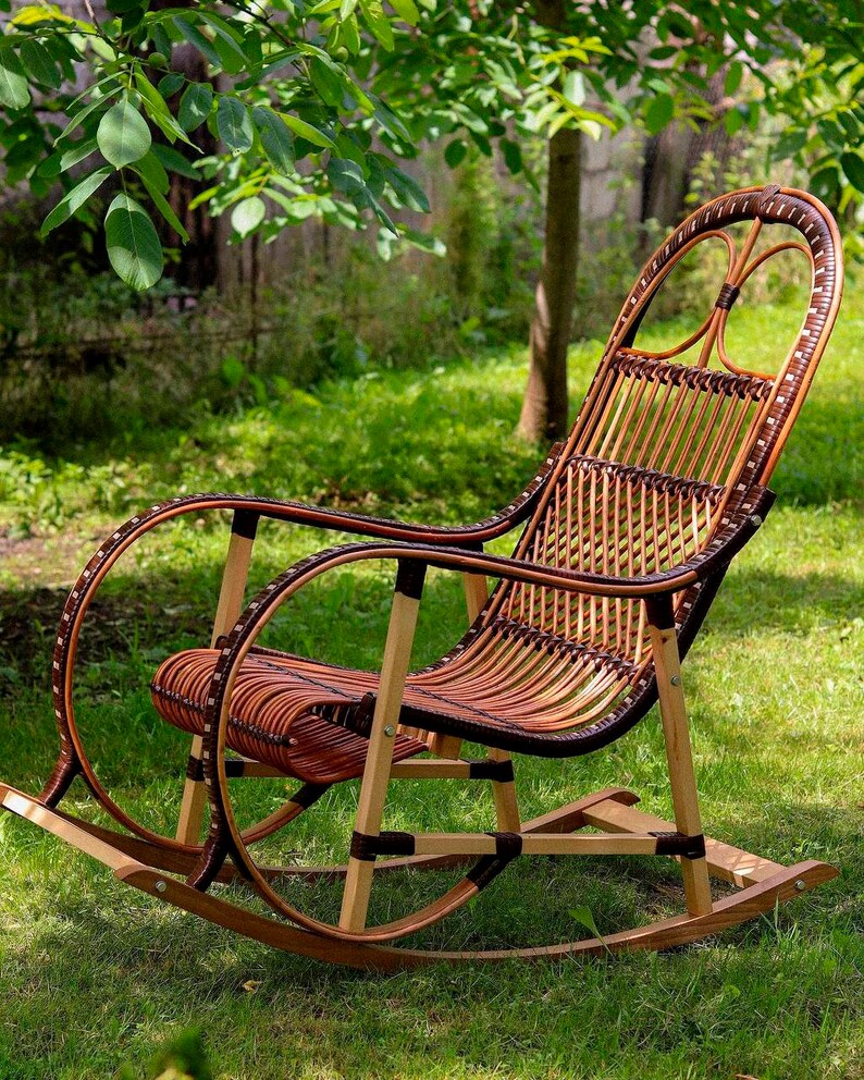 Wicker Chair Rattan Rocking Chair Outdoor Patio Chairs Garden Chair