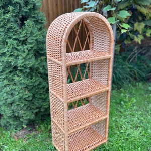 Wicker Shelving Unit Etagere Shelf,boho Furniture Decor,book Plant ...
