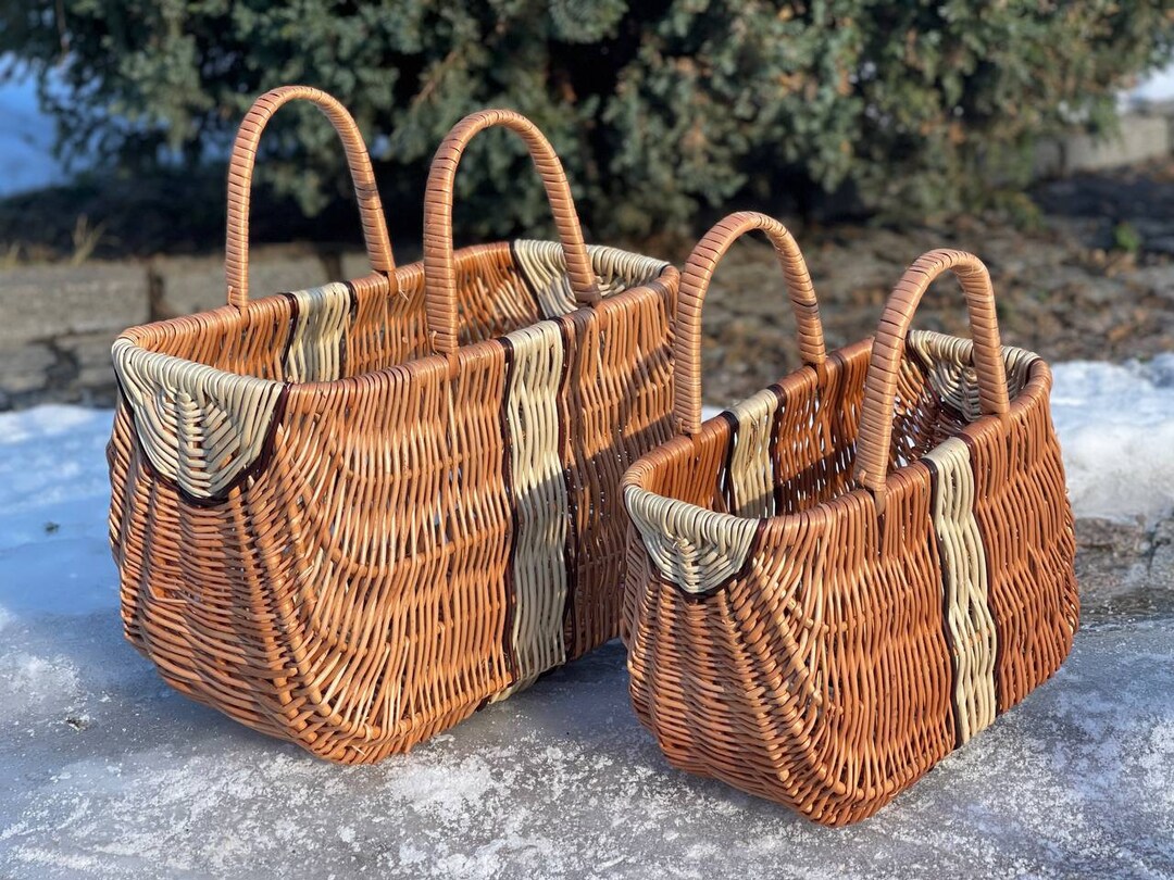 Wicker Shopping Bag, Wicker Basket, Eco-friendly Willow Handbag, Basket ...