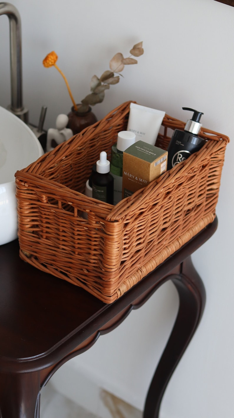 Wicker Organizer, Wicker Toy Box, Book Box Storage, Eco-friendly ...