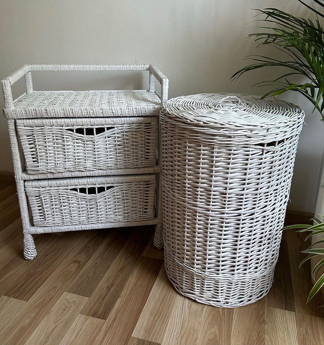 Small Chest of Drawers Wicker Dresser Unique Chest of - Etsy