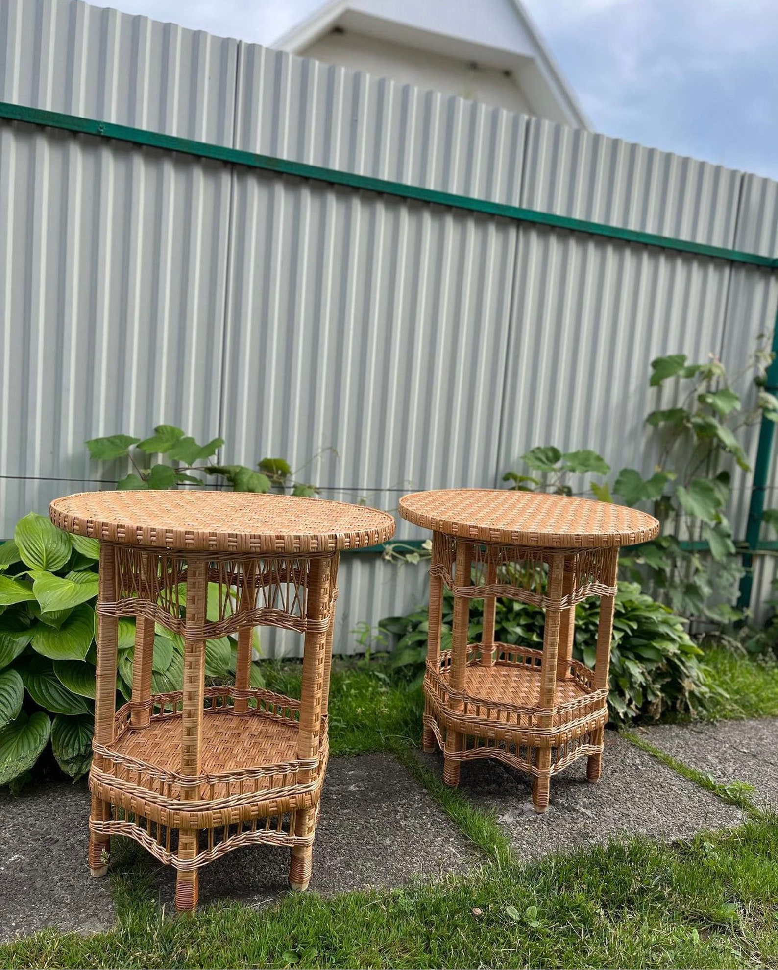 Wicker Coffee Table, Patio Furniture, Boho Furniture, Wicker Furniture ...