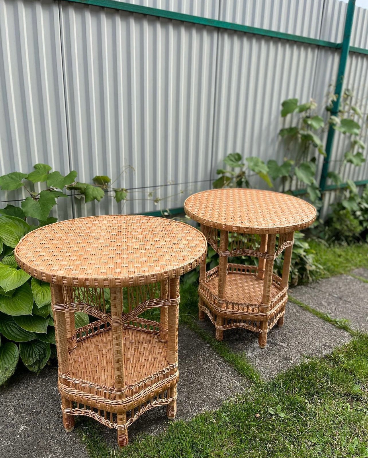 Wicker Coffee Table, Patio Furniture, Boho Furniture, Wicker Furniture ...