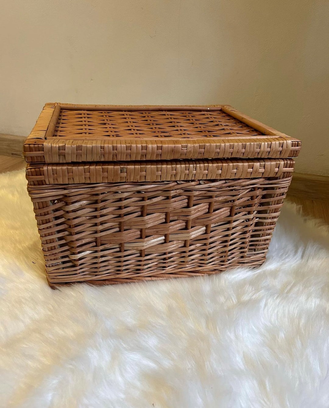 Wicker Storage Bins, Wicker Organizer, Boho Furniture, Wicker Basket ...