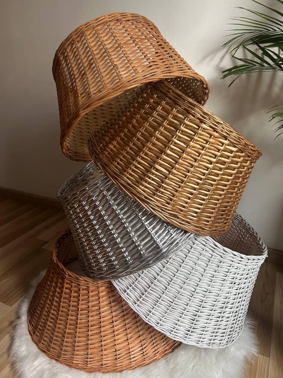 Rattan Christmas Tree Skirt Wicker Tree Collar Christmas Tree Decor ...