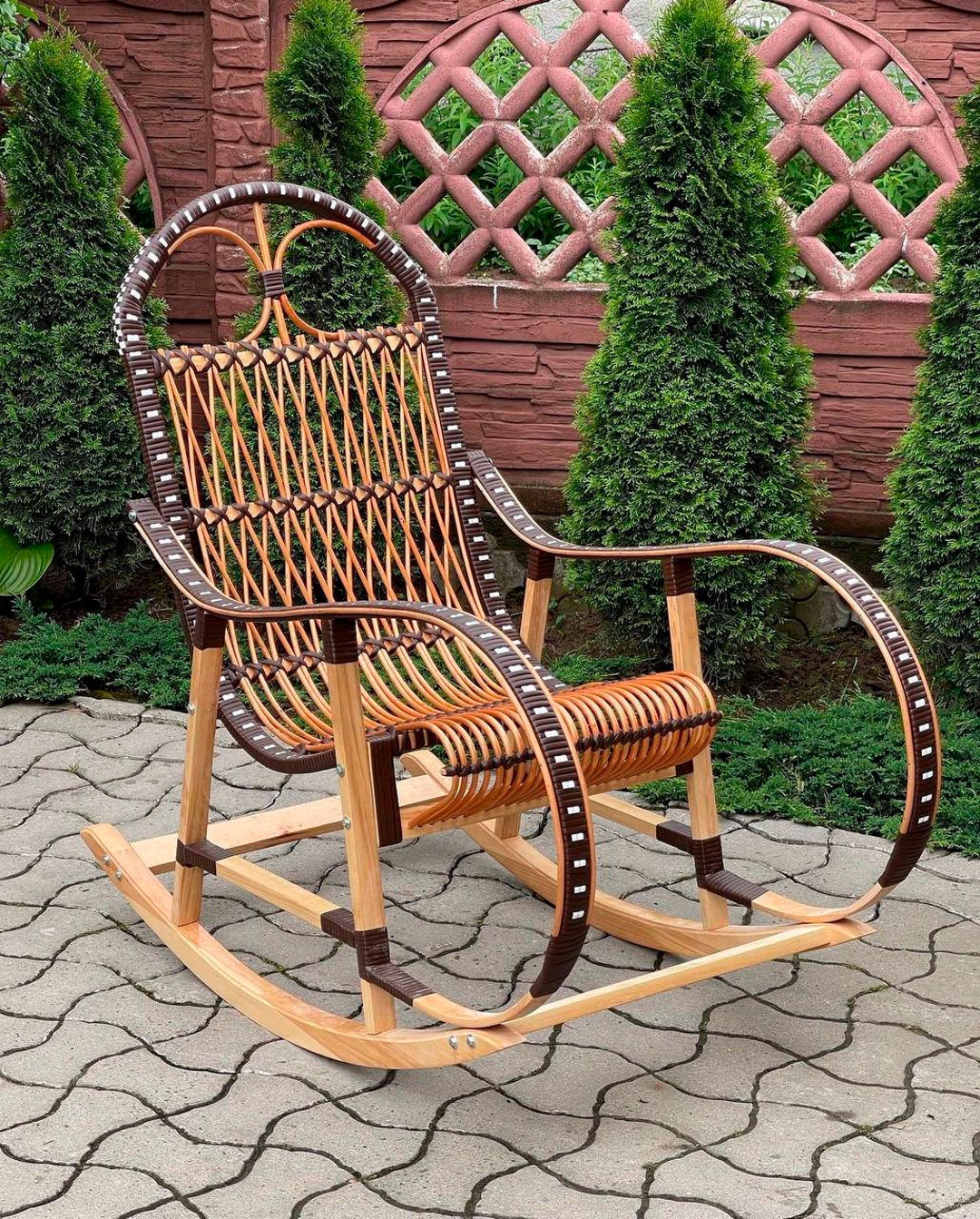 Rocking Chair Wicker Made of Vine and Rattan, Wicker Chair, Rattan ...