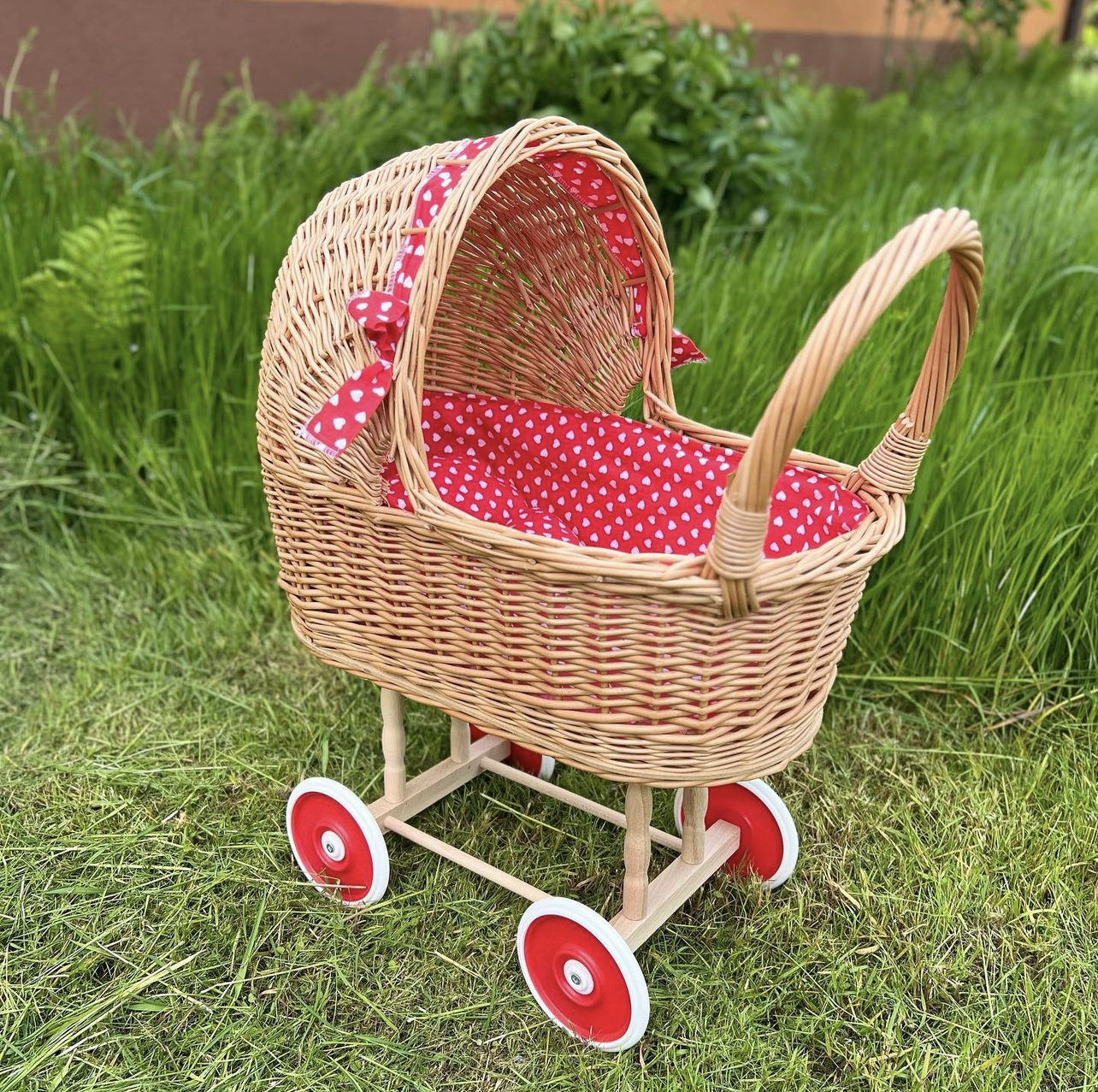Wicker Doll Pram, Wicker Baby Doll Carriage, Baby Girl Gift, Baby ...