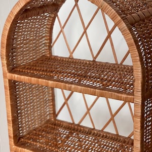 Wicker Shelving Unit Etagere Shelf,boho Furniture Decor,book Plant ...