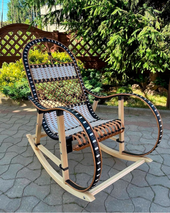 Rattan Rocking Chair Wicker Chair Bentwood Rocking Chair Cigar Lounge Chair Lounge Chair Swing Housewarming Gift First Home Armchair Etsy