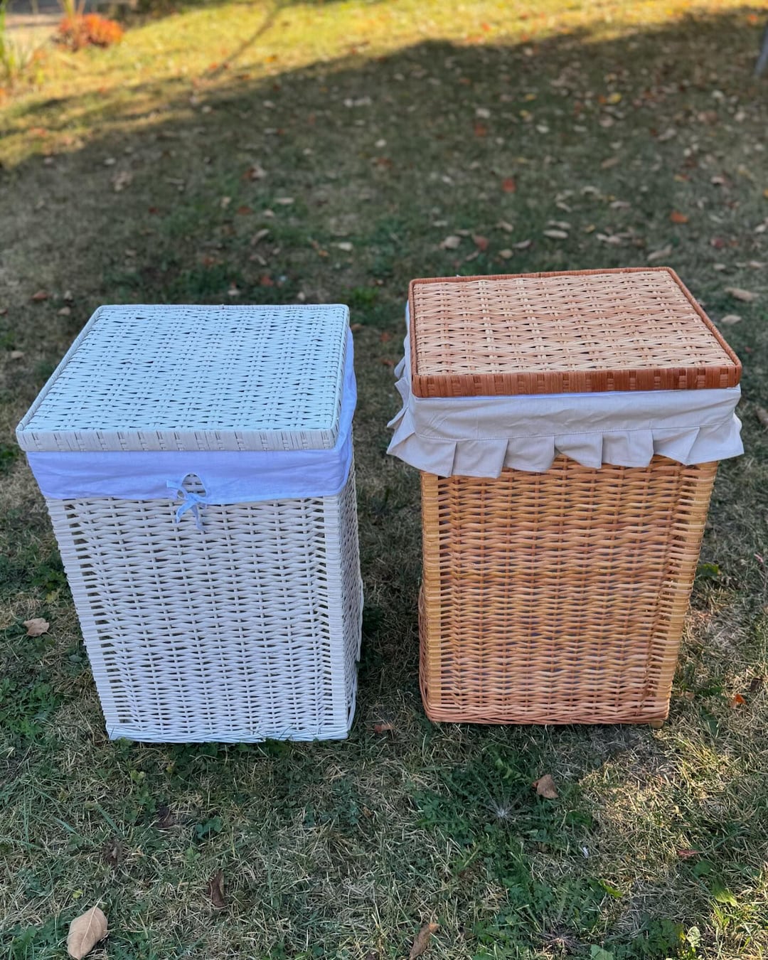 Wicker Laundry Basket Ecofriendly Laundry Basket Holder Handmade ...