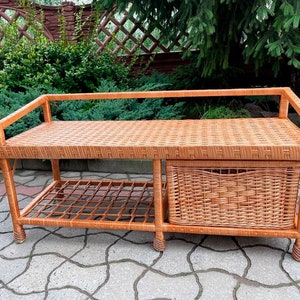 Shoe Storage Shelf, Shoe Rack Bench, Wooden Shoe Rack, Wicker Shelf ...