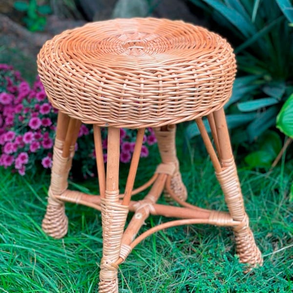 Wicker Stool - Etsy