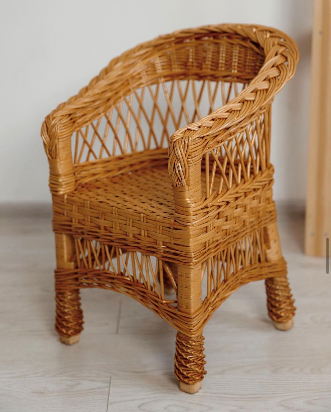 Wicker Kid's Chair Rattan Chair for Children's Toddler Chair Vintage ...