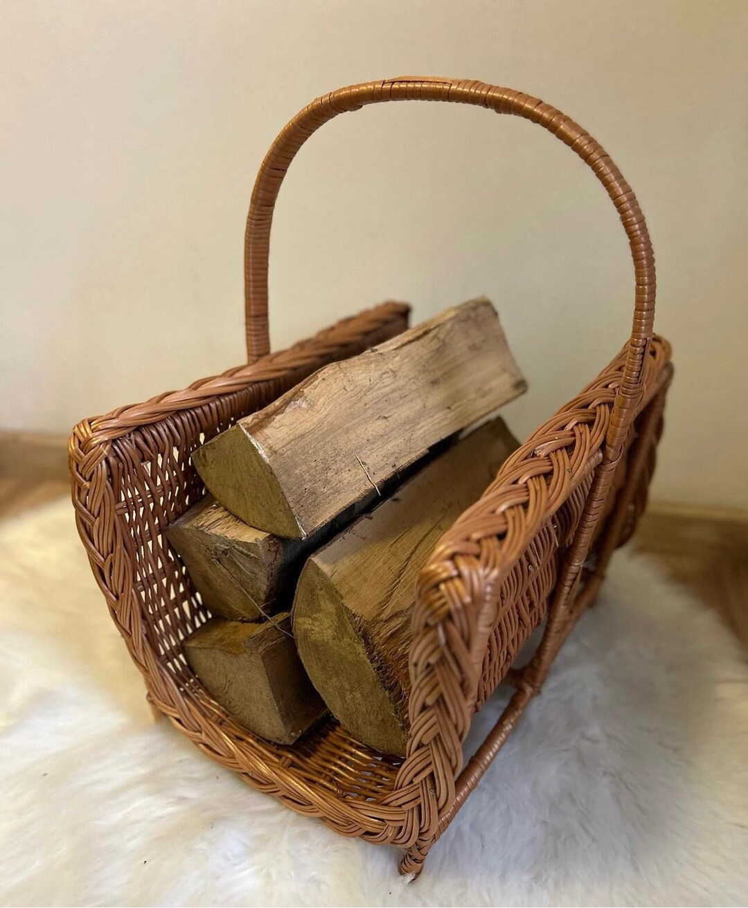Firewood Holder, Firewood Basket, Firewood Storage, Fireplace Decor ...