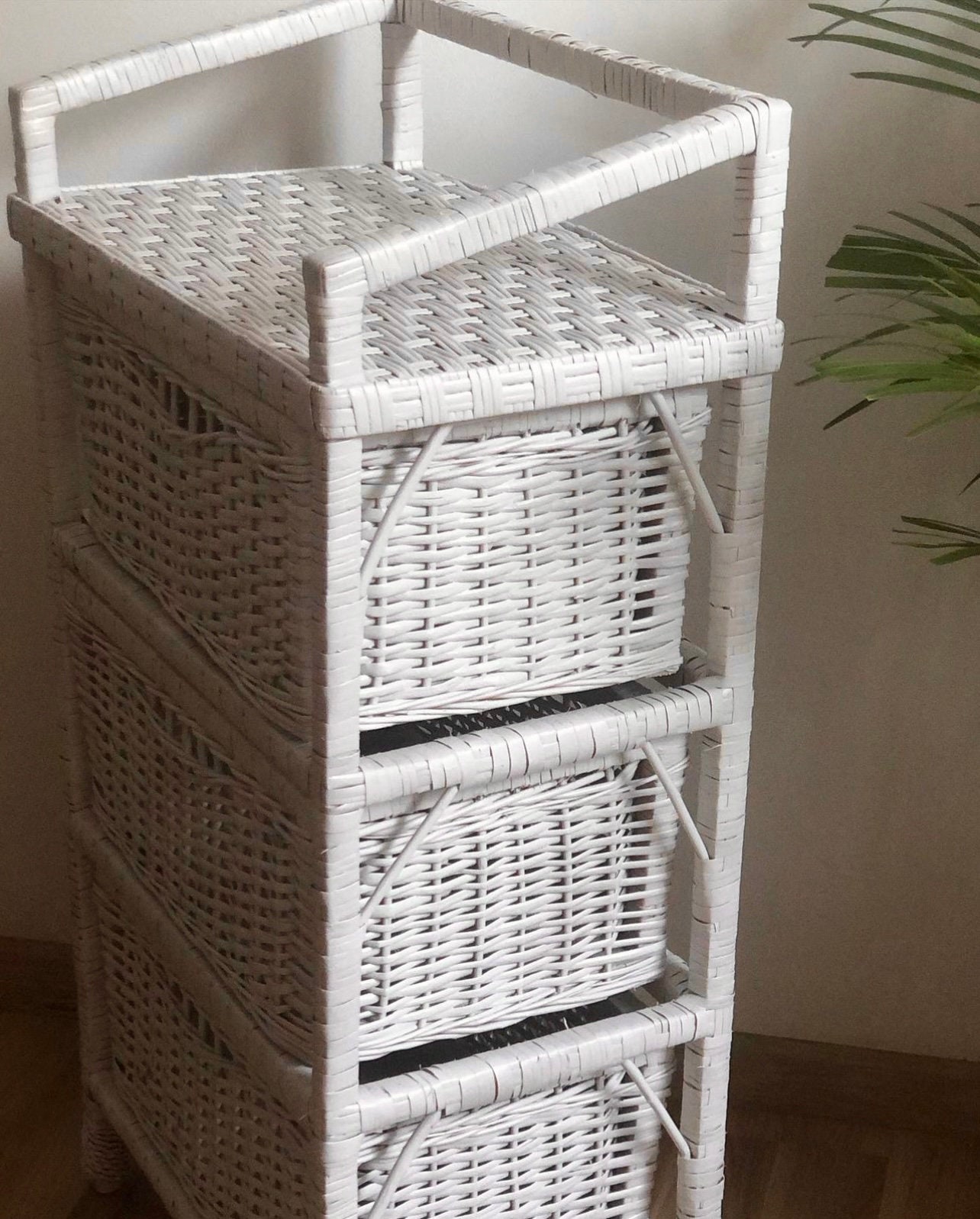 White Wicker Dresser, Chest of Drawers, Wicker Chest, Rattan Dresser ...