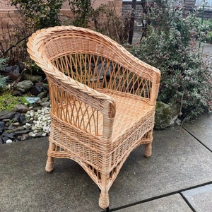 Natural Wicker Chair, Rattan Chair, Outdoor Patio Furniture, Boho ...