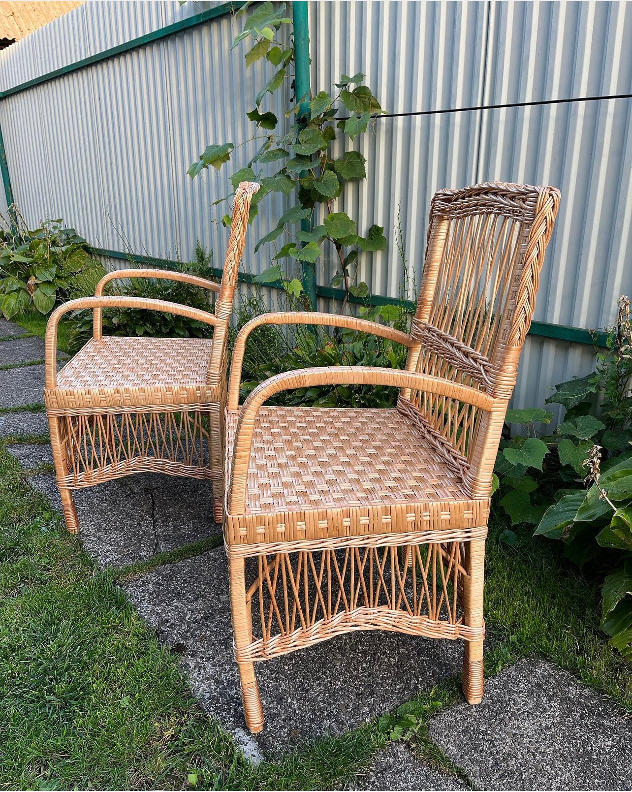Wicker Chair, Lounge Chair, Outdoor Patio Chairs, Vintage Armchair ...