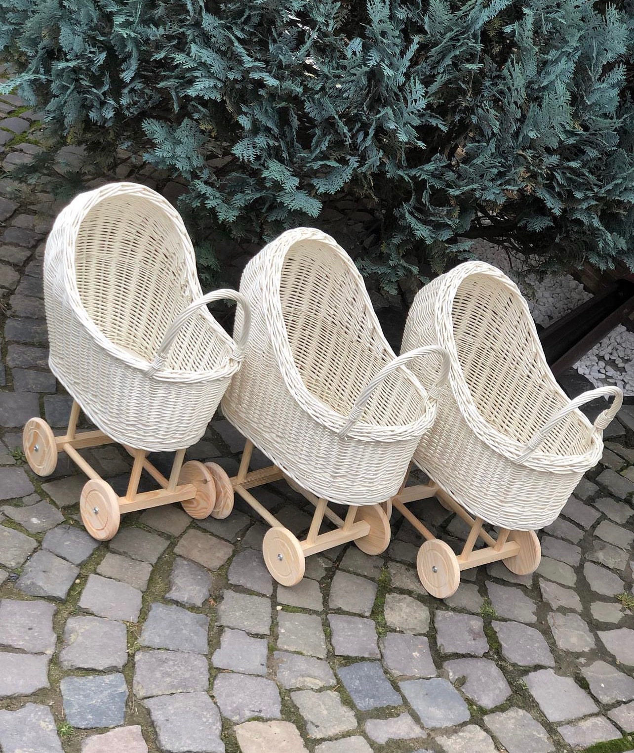Wicker Doll Pram, Baby Stroller, Gift for Kids, Doll Stroller, Wicker ...