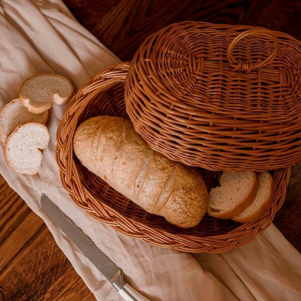 Wicker Bread Basket - Etsy