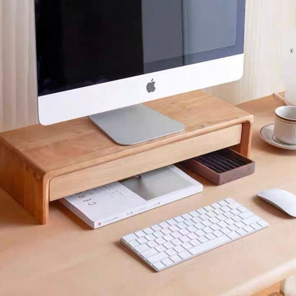 Wood Monitor Stand - Etsy