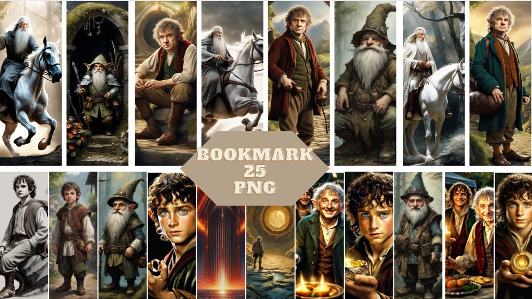 25 Lof Themed Printable Bookmarks, Digital Download JPG-PNG Bookmark ...