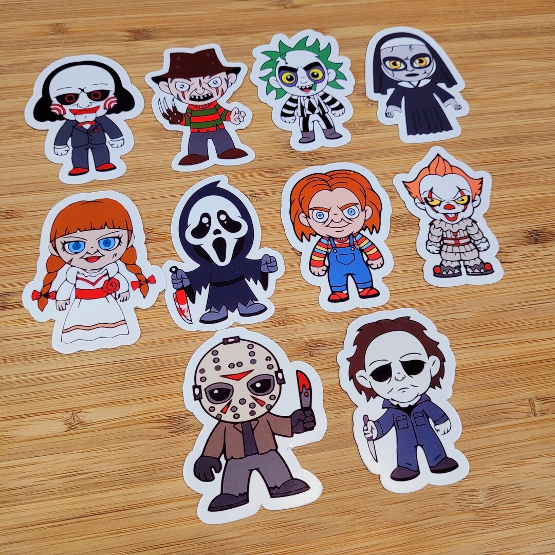 Horror Movie Stickers set - Etsy