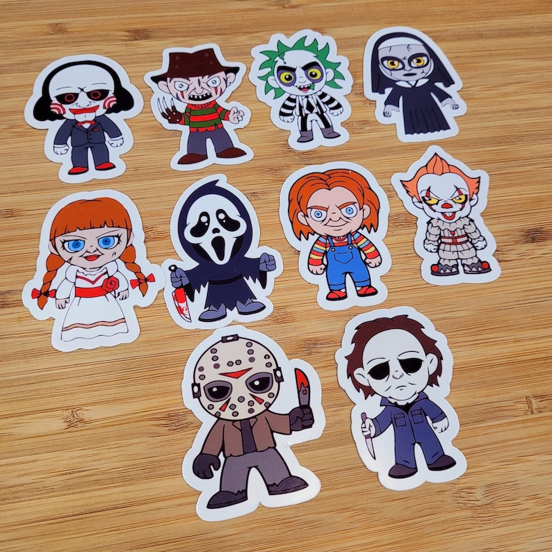 Horror Movie Stickers set - Etsy