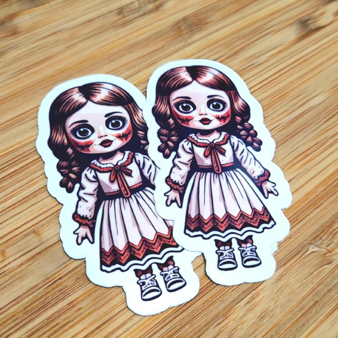 Anabelle Doll Standing Stickers x2 - Etsy