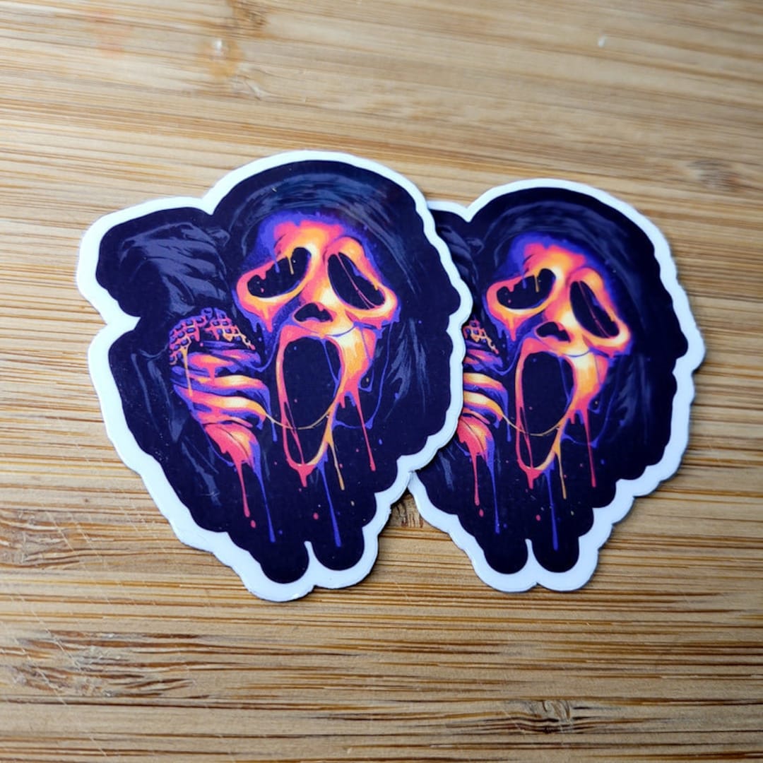Scream Ghostface Mask Stickers x2 - Etsy
