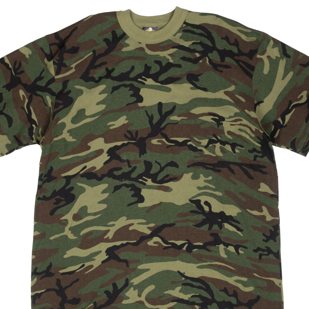 Vintage Us Army Woodland Camo Erdl Tee Shirt 1990s 2xl Made in Usa ...