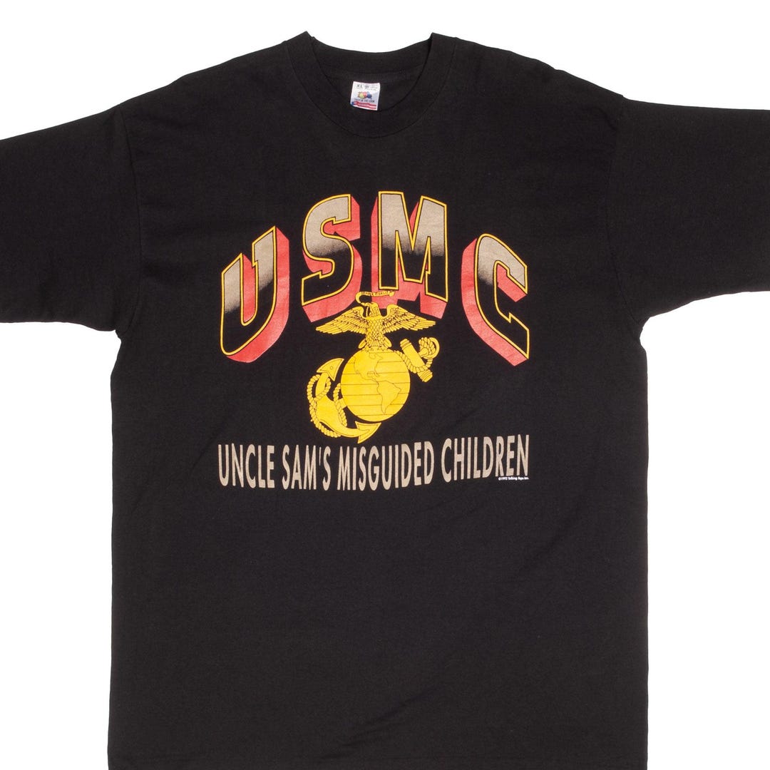 Vintage Usmc Marines 1992 Uncle Sam Misguided Children Tee Shirt Xl ...