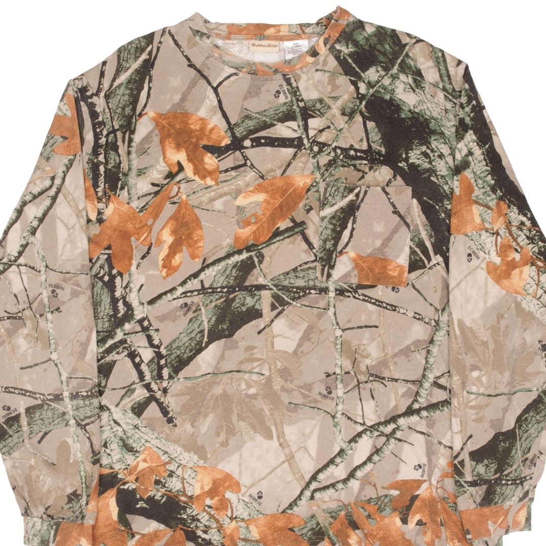 Vintage Hunting Fusion 3d Camo Long Sleeve Pocket Tee Shirt Size Large ...