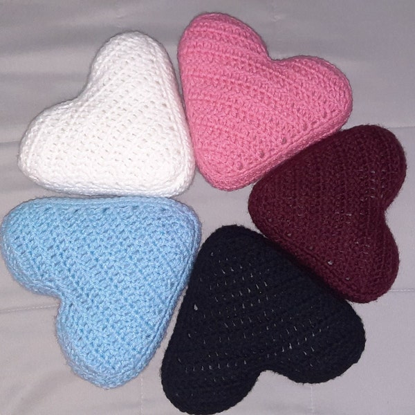 Crochet Heart Pillow - Etsy