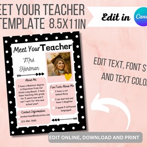 EDITABLE Meet the Teacher Template | Meet the Teacher Polka Dot ...