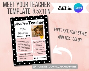 EDITABLE Meet the Teacher Template | Meet the Teacher Banner Template ...