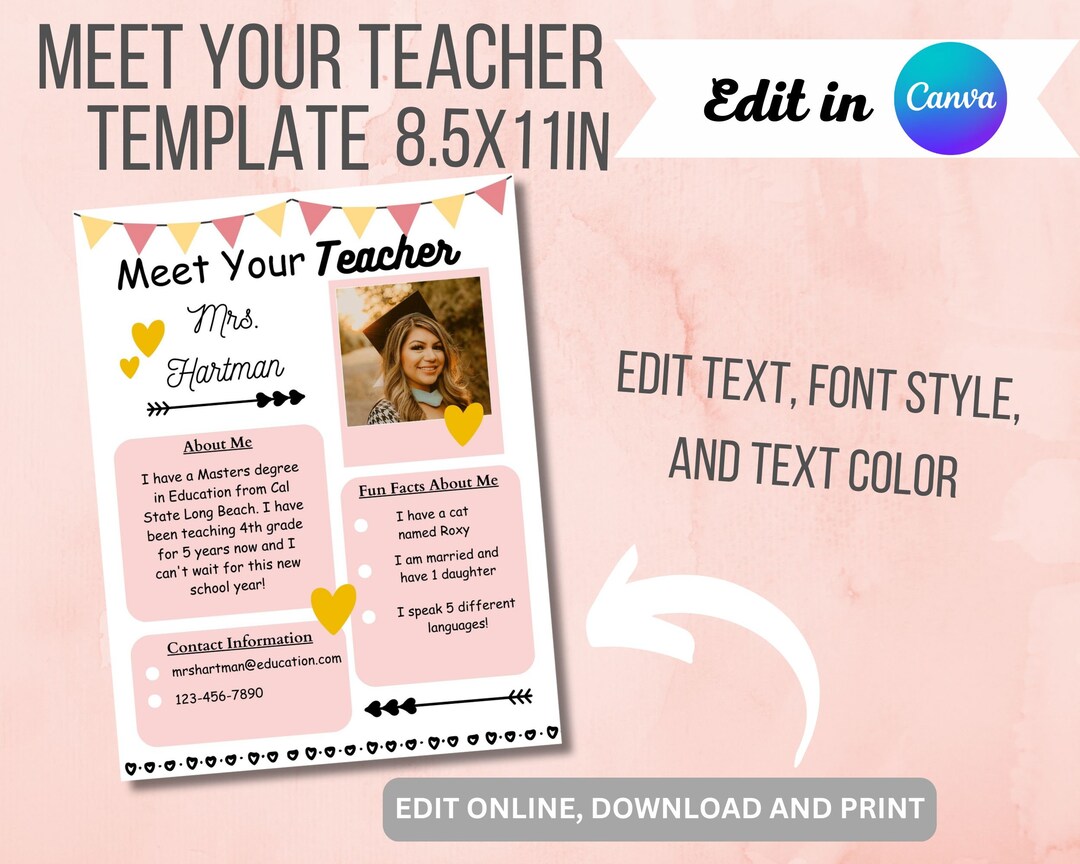 EDITABLE Meet the Teacher Template | Meet the Teacher Banner Template ...