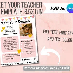 EDITABLE Meet the Teacher Template | Meet the Teacher Banner Template ...