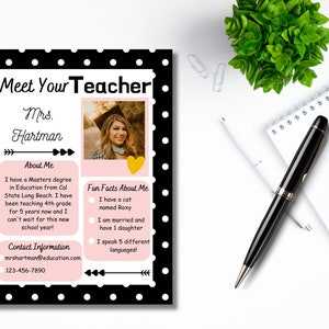 EDITABLE Meet the Teacher Template | Meet the Teacher Polka Dot ...
