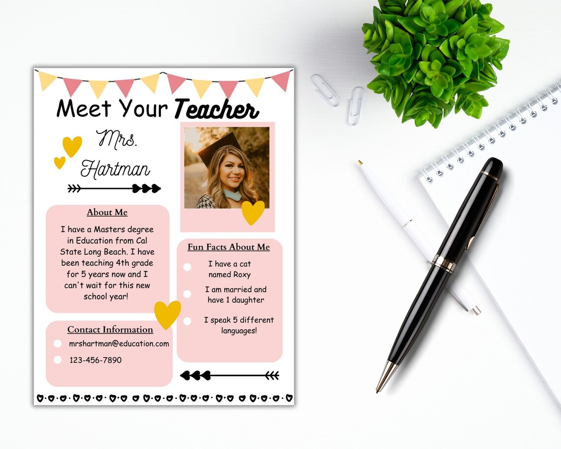 EDITABLE Meet the Teacher Template | Meet the Teacher Banner Template ...