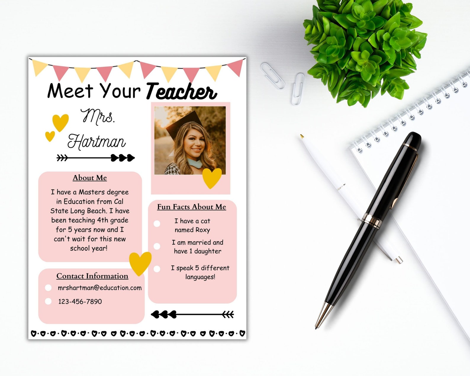 EDITABLE Meet the Teacher Template | Meet the Teacher Banner Template ...