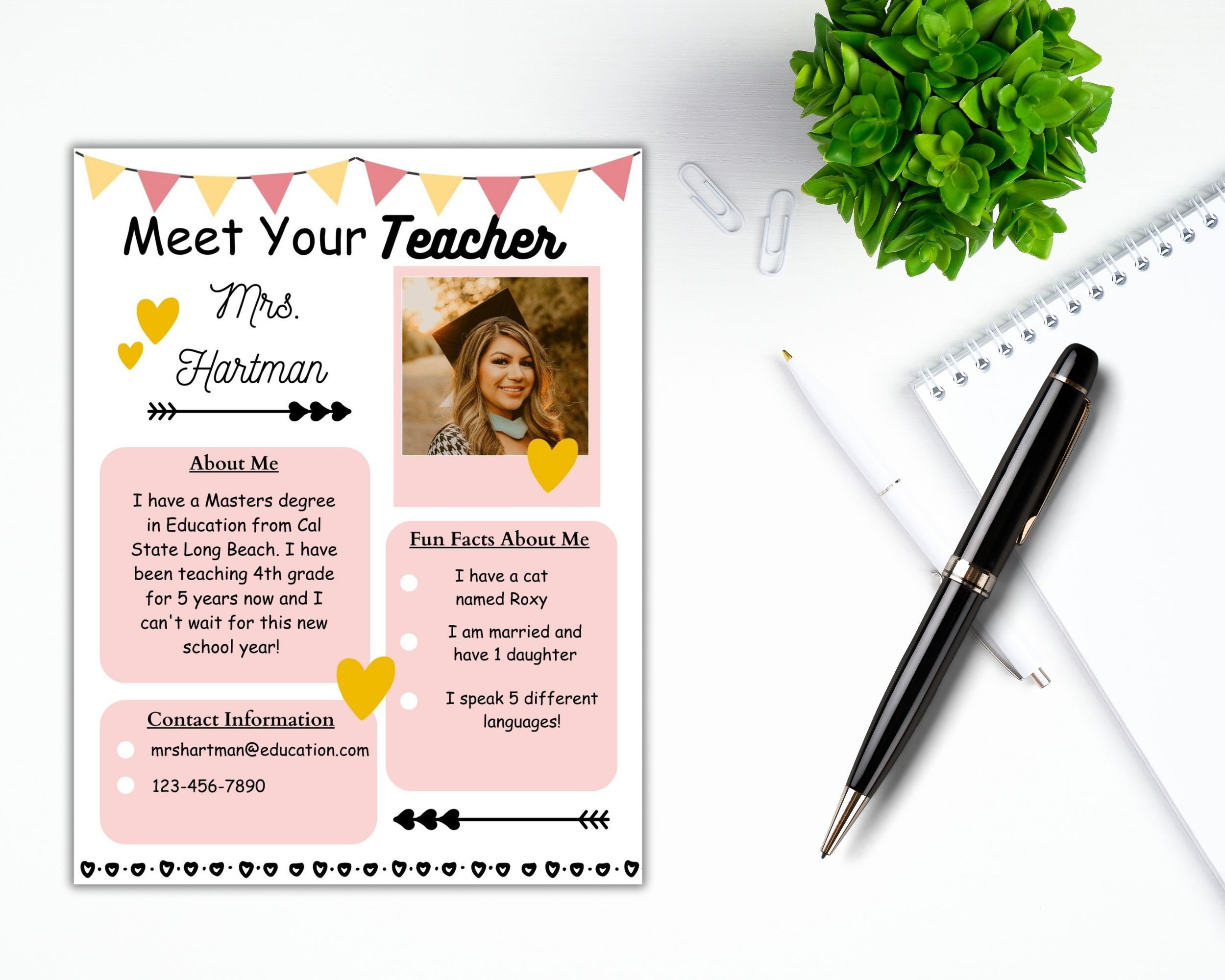 EDITABLE Meet the Teacher Template | Meet the Teacher Banner Template ...
