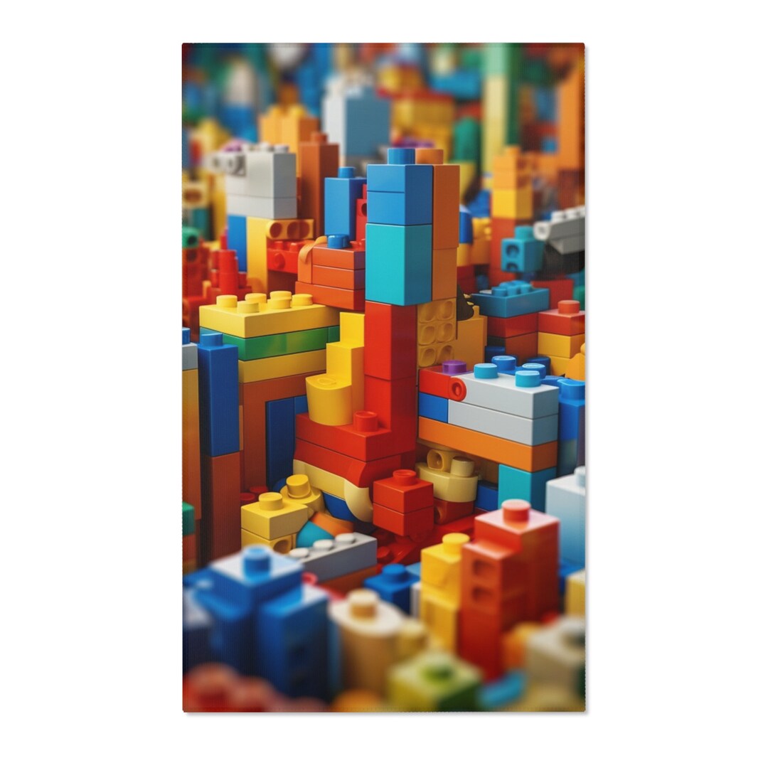 3-D Lego Style Rug L Teppich - Etsy