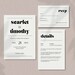 Trendy Bold Invitation Set Template With QR Code, Minimal Bold Wedding ...
