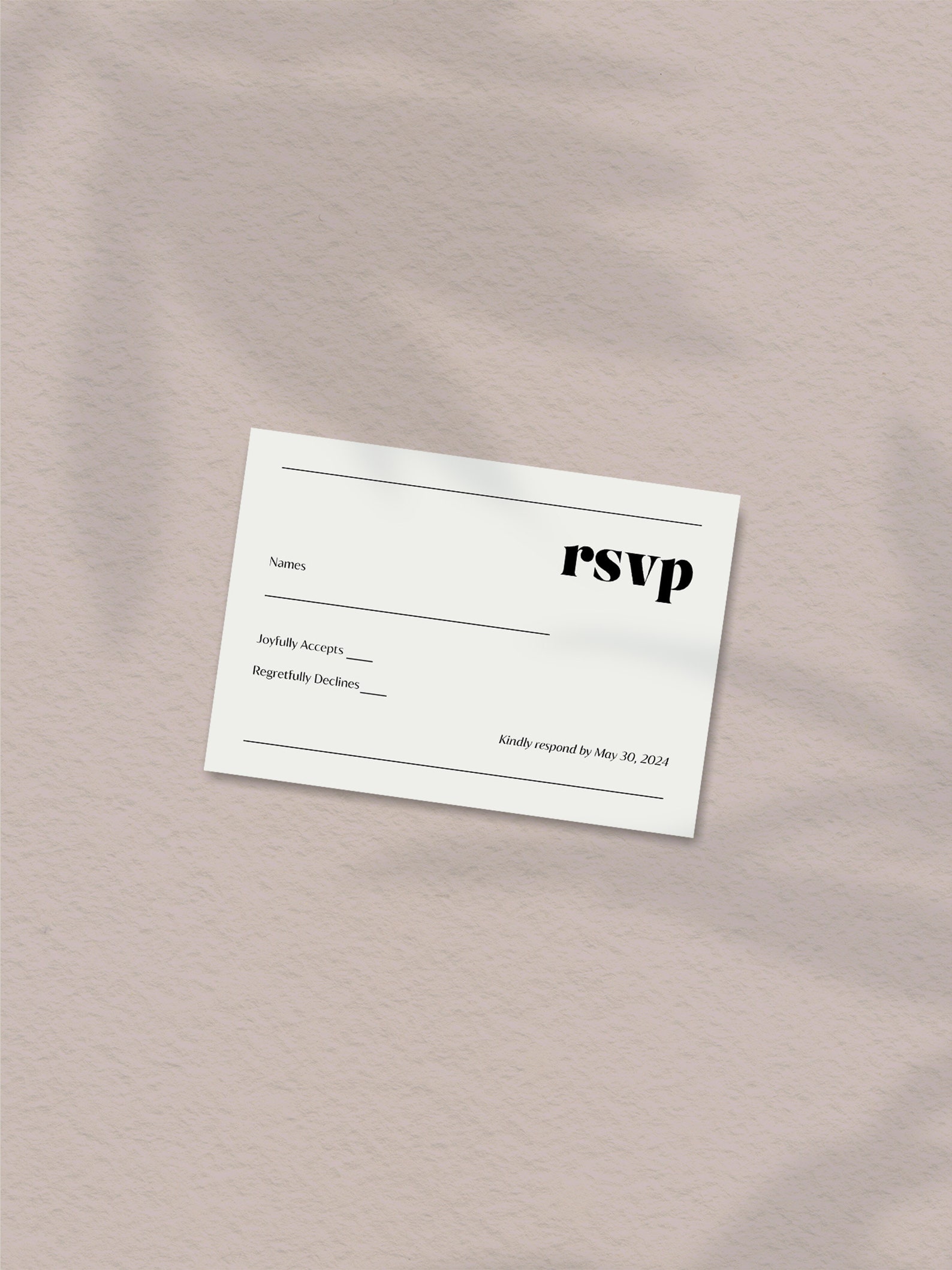 Trendy Bold Invitation Set Template With QR Code, Minimal Bold Wedding ...