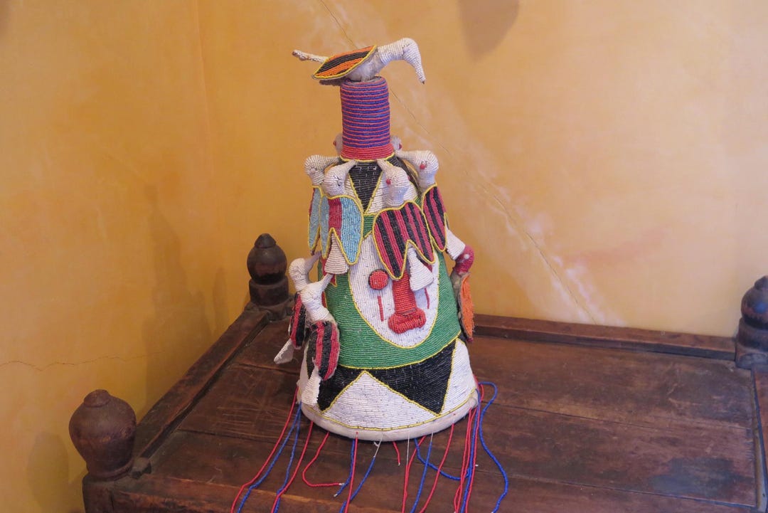 Yoruba Ade-oba Beaded Bird Crown - Etsy