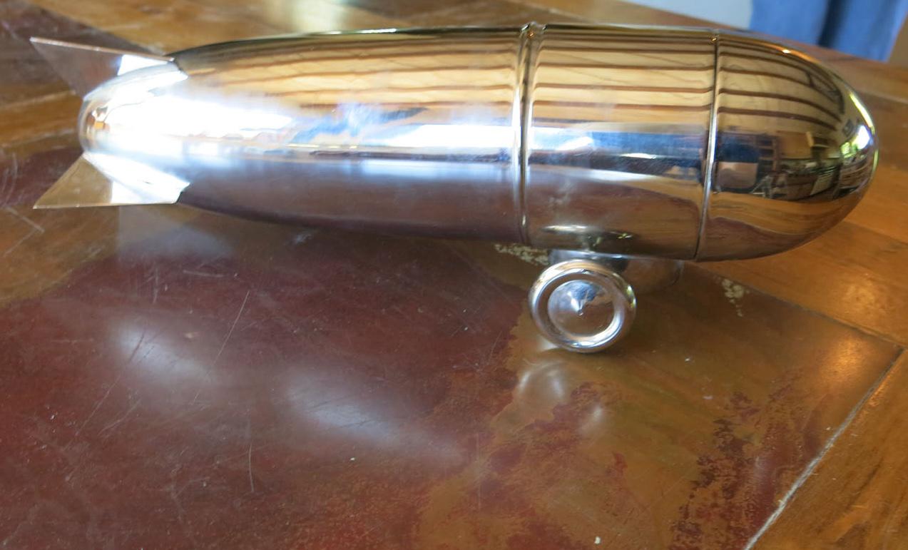Vintage Chrome Blimp Cocktail Shaker - Etsy