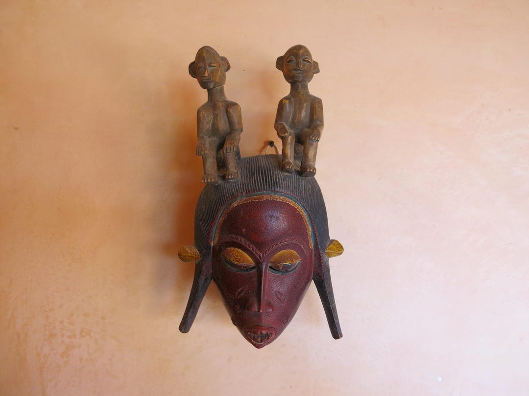 Polychrome Guro Zauli Two Figures Mask - Etsy
