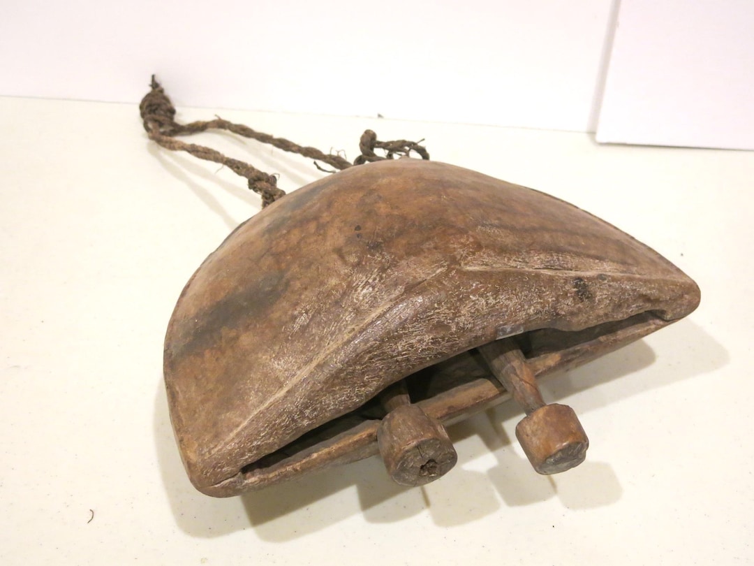 Naga Double Clapper Wooden Ox Bell India - Etsy