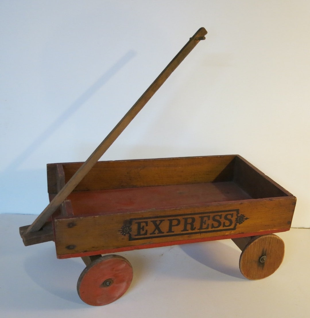 Antique Wooden Express Wagon - Etsy