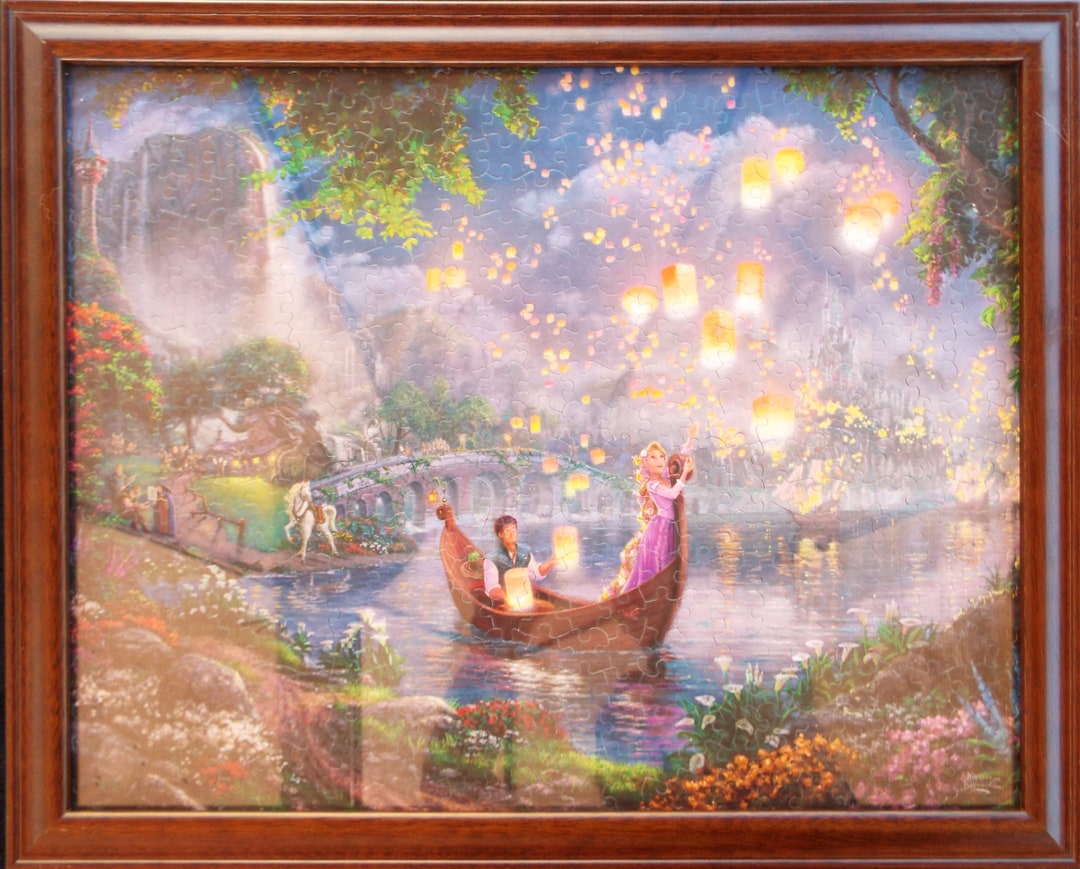 Thomas Kinkade, Tangled Framed Puzzle - Etsy
